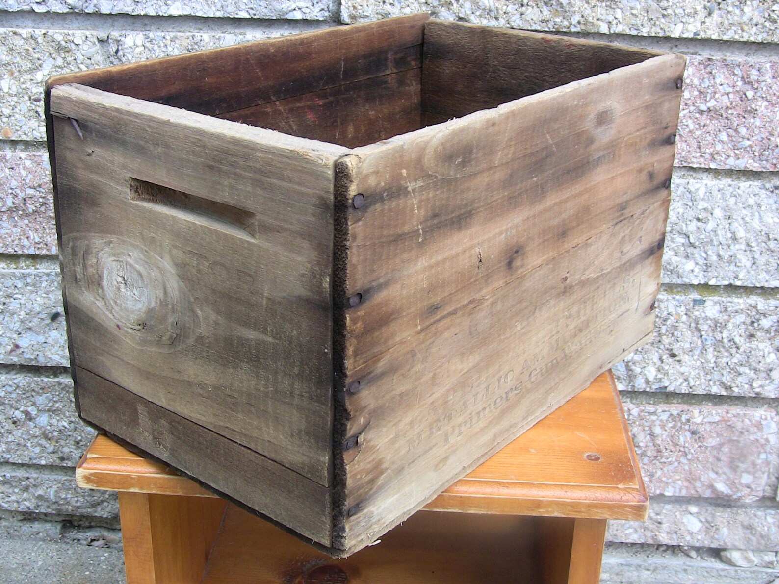 Antique Ammo Box Vintage Wooden Crate Peters Victor-us Arms Ammunition ...