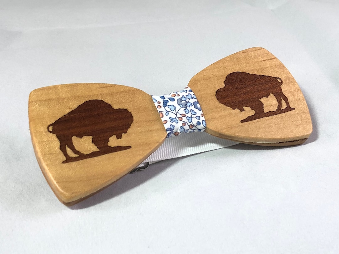 Bison Buffalo Wood Bow Tie Native American Western Plains - Etsy UK