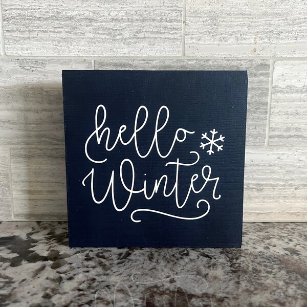 Hello Winter Sign - Etsy