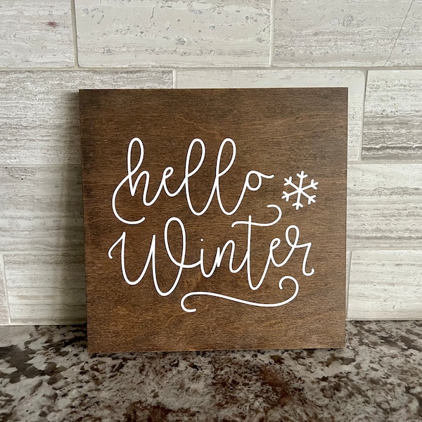Hello Winter Sign - Etsy