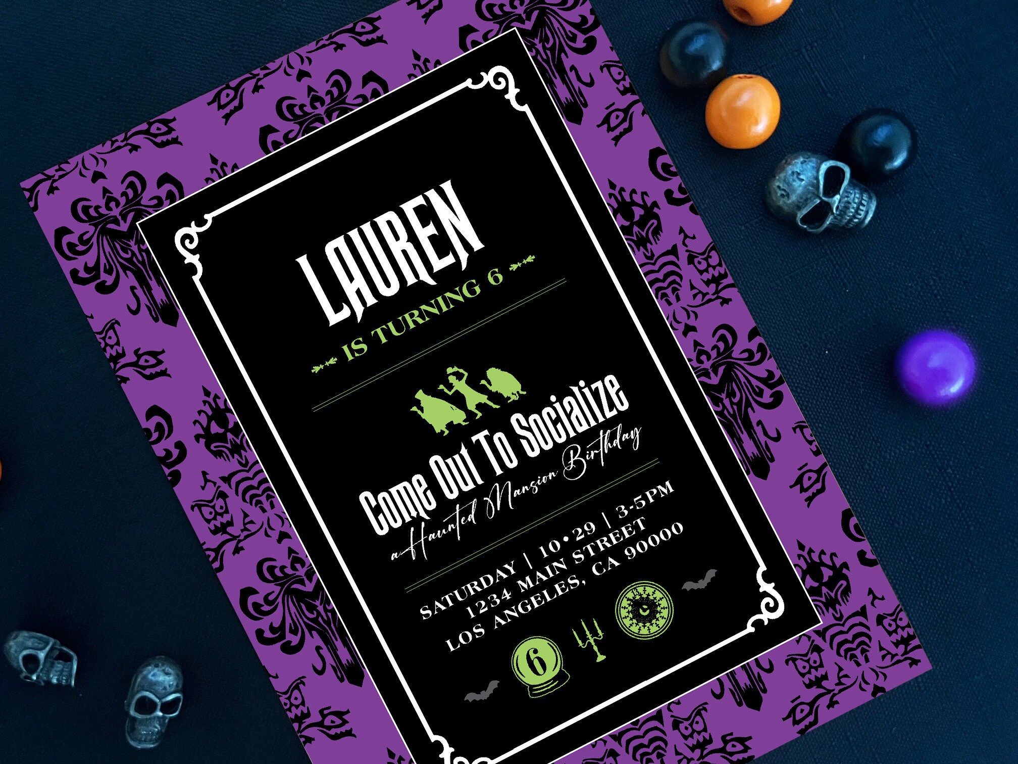 Printable Haunted Mansion Birthday Invitation | Halloween Birthday ...