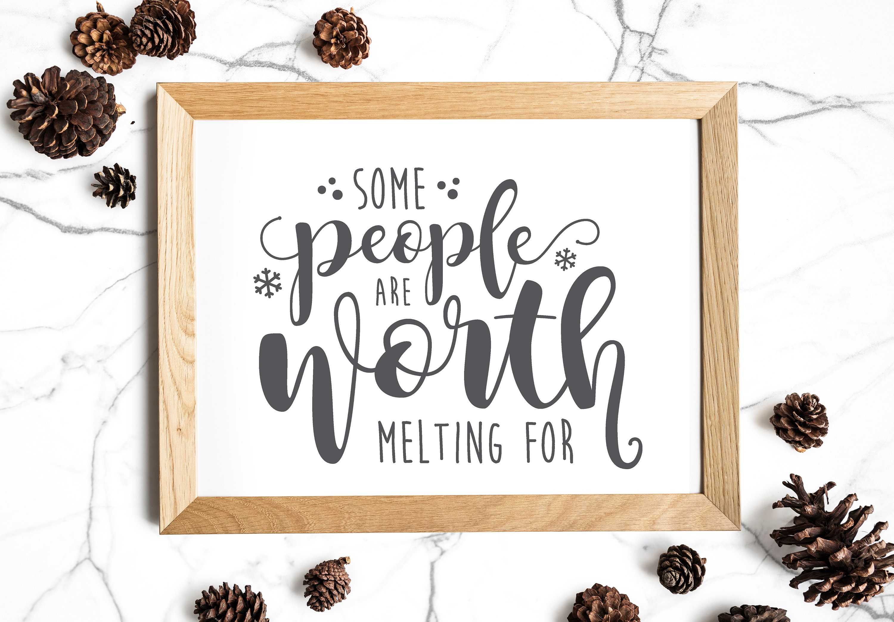 Some People Are Worth Melting for Print | Frozen Wall Decor | Winter ...