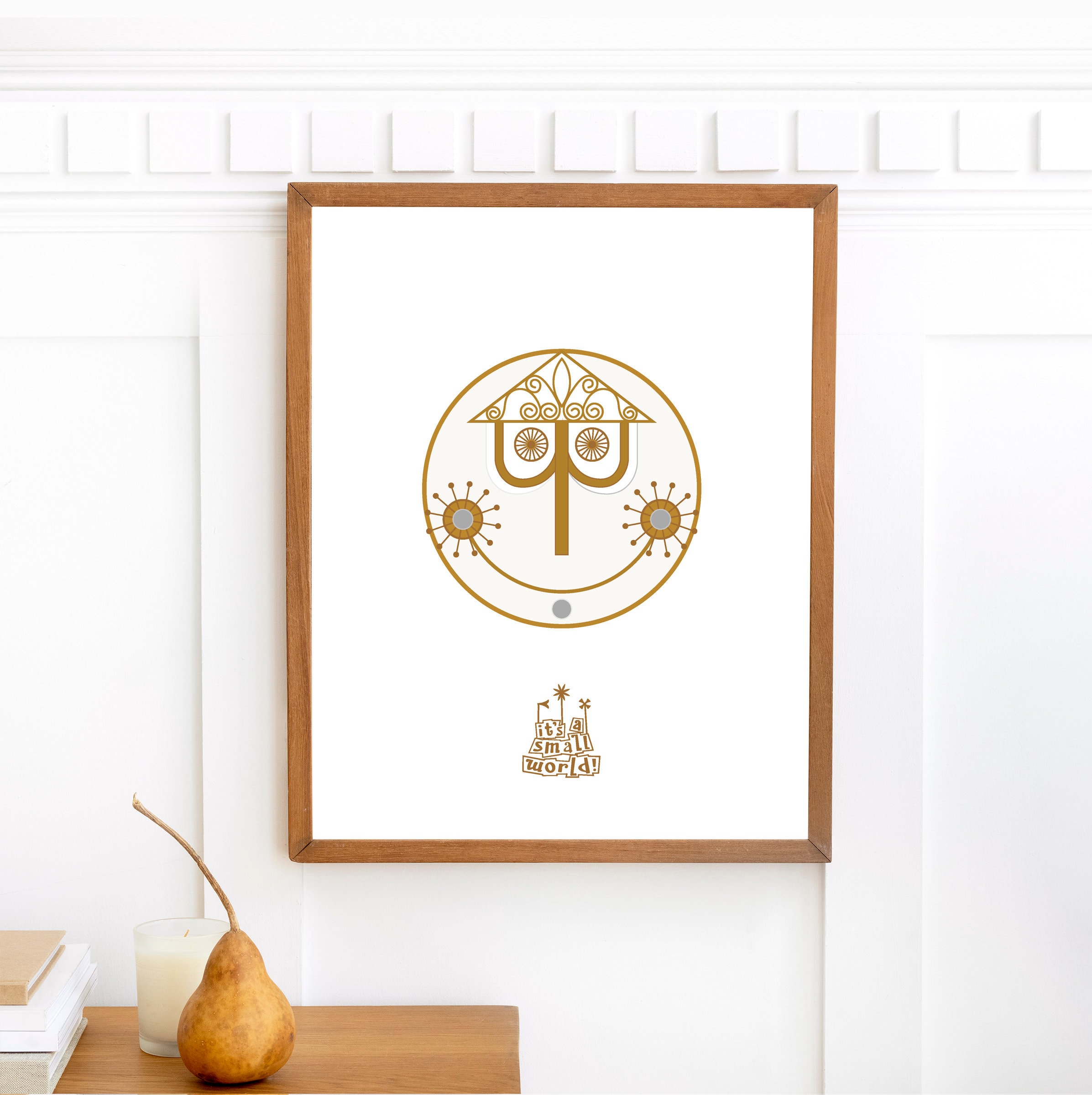 Small World Clock Print | It's A Small World Ride | Attraction Sign ...