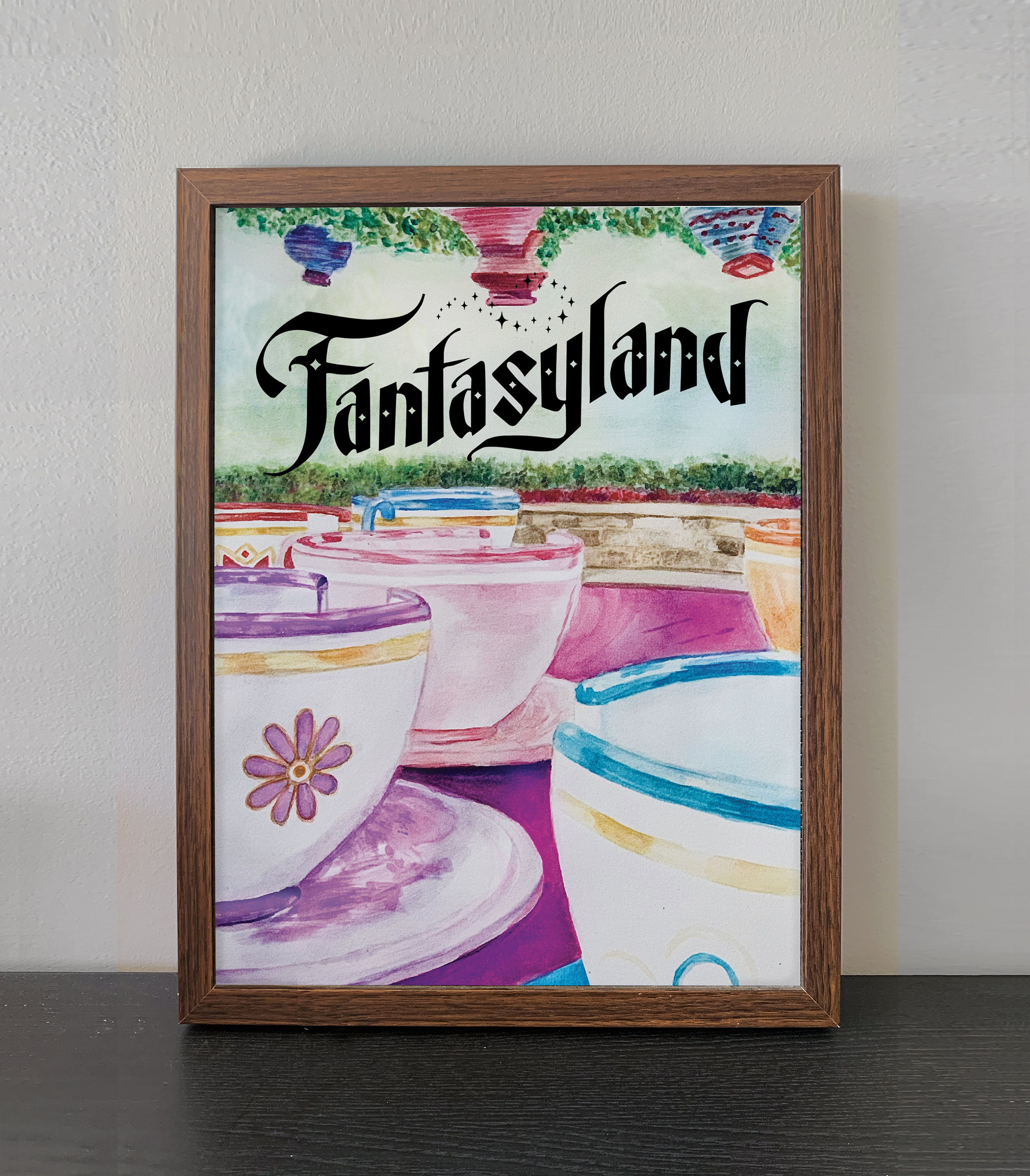 Teacup Watercolor Print | Alice Teacups | Tea Party Poster Decor | Mad ...