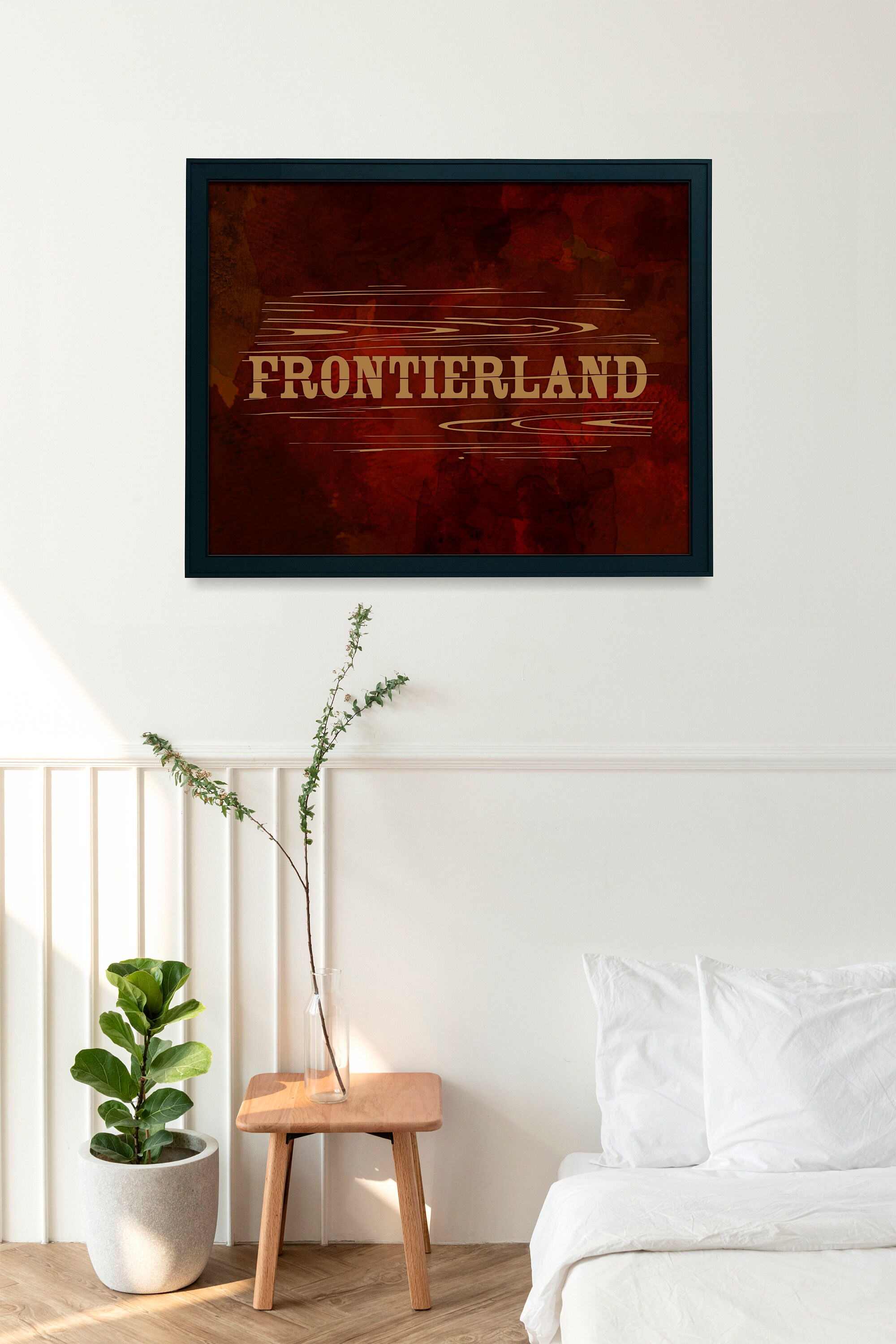 Frontier Print | Land Watercolor | Frontier Painting | Attraction ...