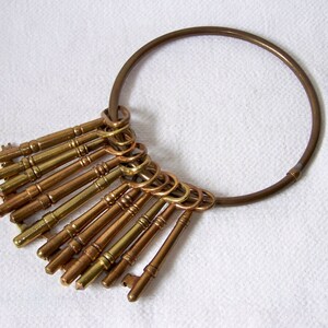 Set of Large Antique 3-1/2 to 4 Solid Brass & Bronze Skeleton Keys on ...