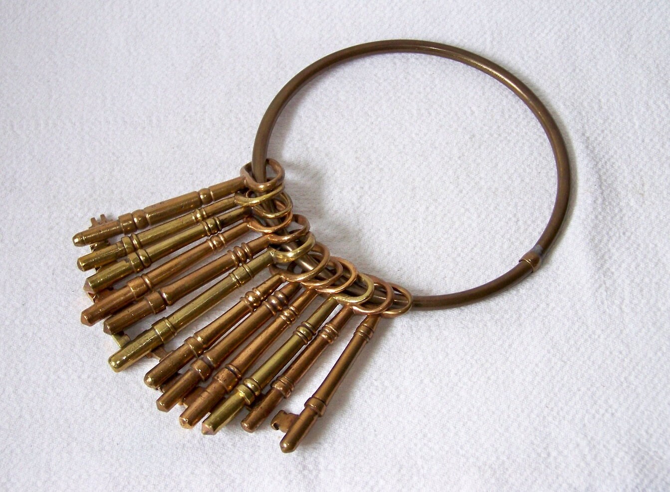 Set of Large Antique 3-1/2 to 4 Solid Brass & Bronze Skeleton Keys on ...