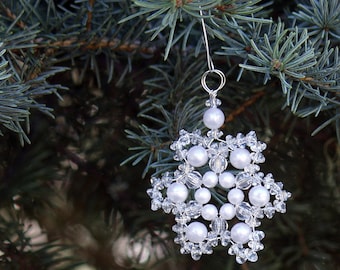 Beaded snowflake | Etsy