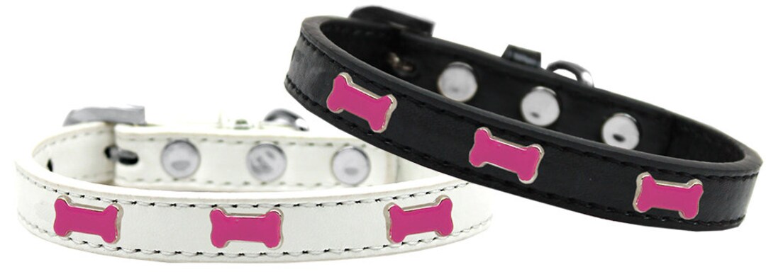 Dog, Puppy & Pet Widget Fashion Collar, pink Bone - Etsy