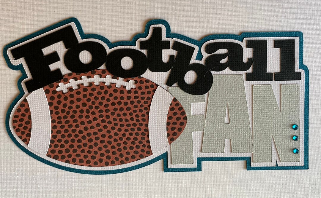 Football Fan Paper Piecing Die Cut Scrapbook Embellishment - Etsy