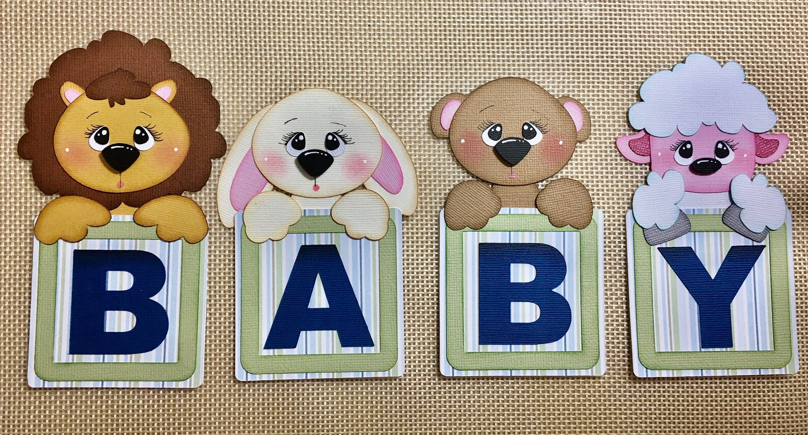 BABY Animal Blocks Paper Piecing Die Cut Embellishments - Etsy