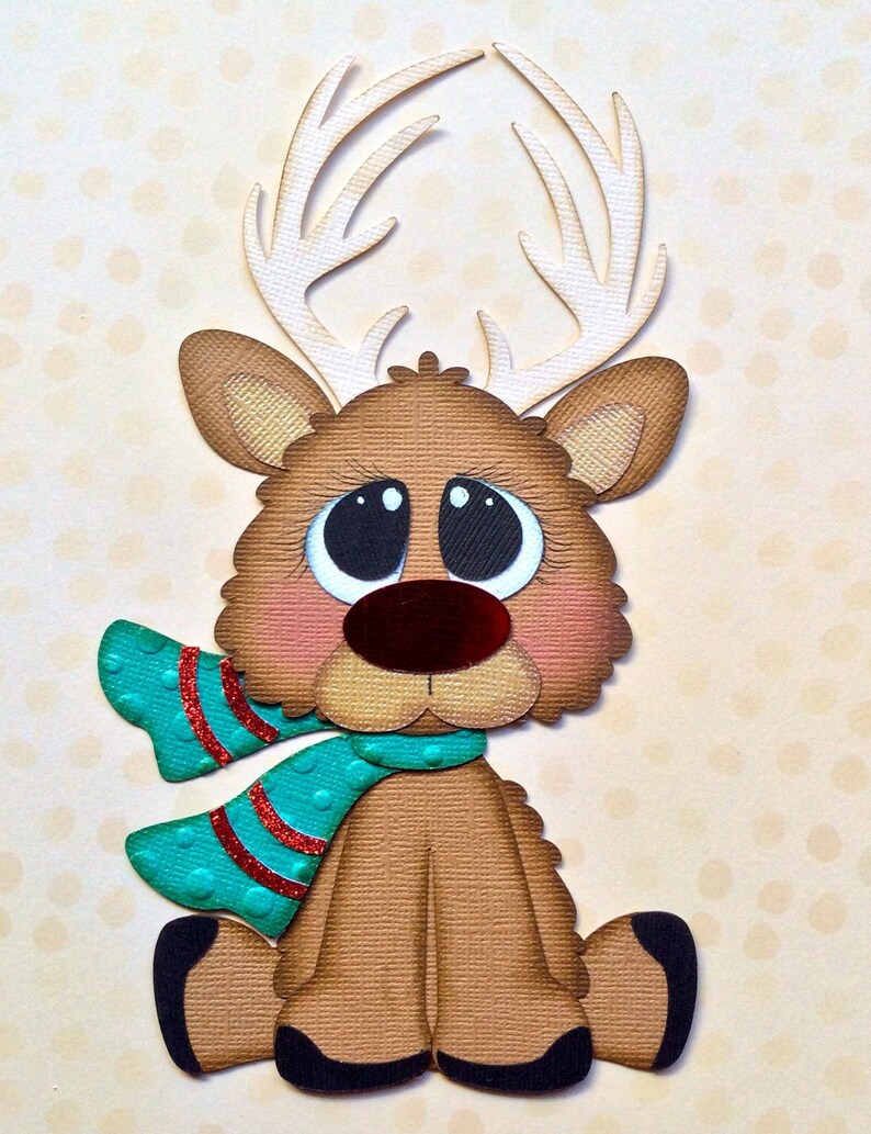 Reindeer Paper Piecing Die Cut Scrapbook Embellishment | Etsy