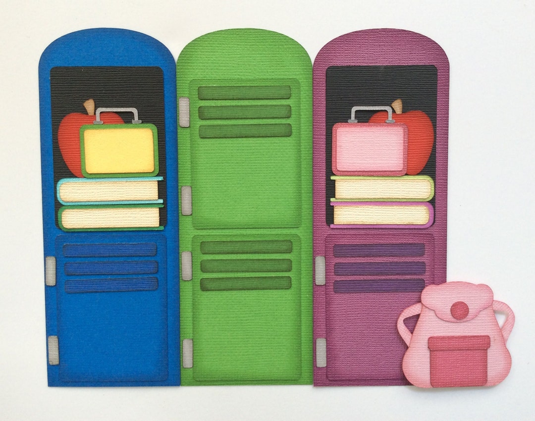 School Lockers Paper Piecing Die Cut Scrapbook Embellishment - Etsy
