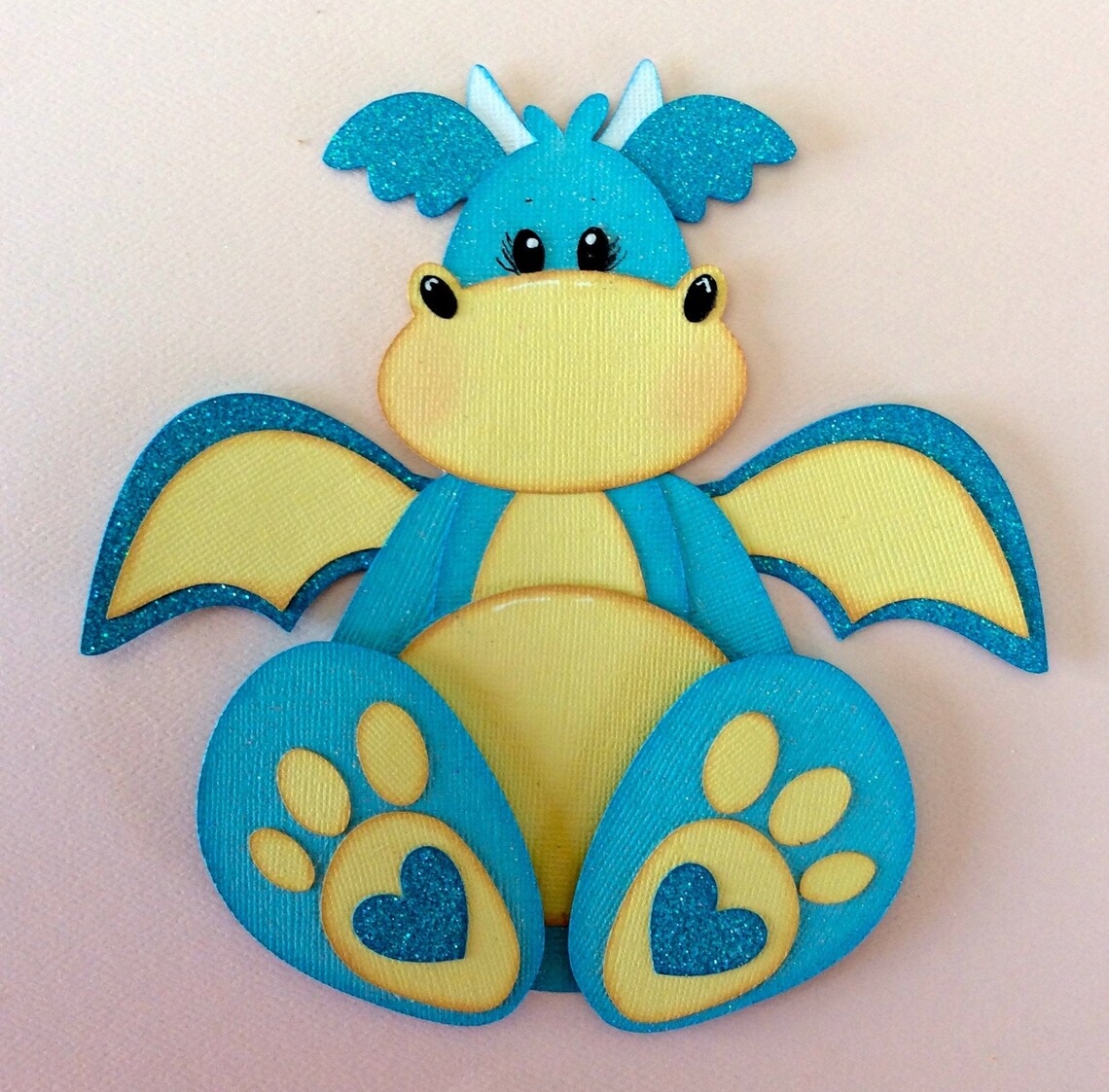 Pot Bellied Dragon Paper Piecing Die Cut Scrapbook Embellishment - Etsy