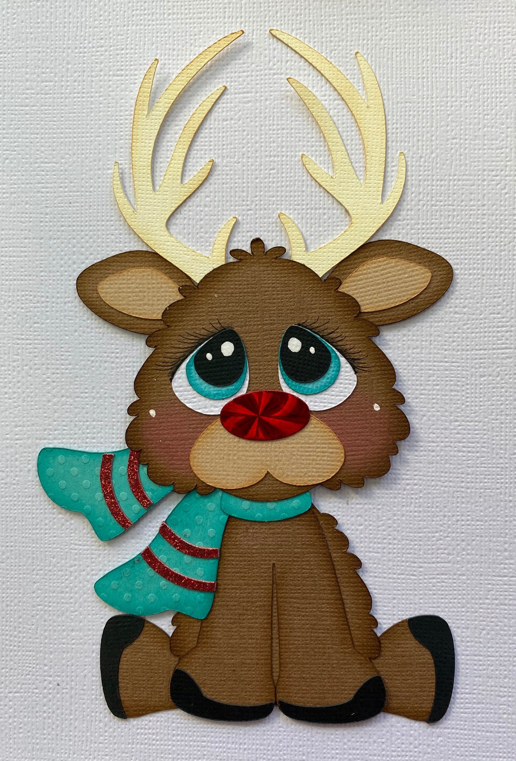 Reindeer Paper Piecing Die Cut Scrapbook Embellishment - Etsy