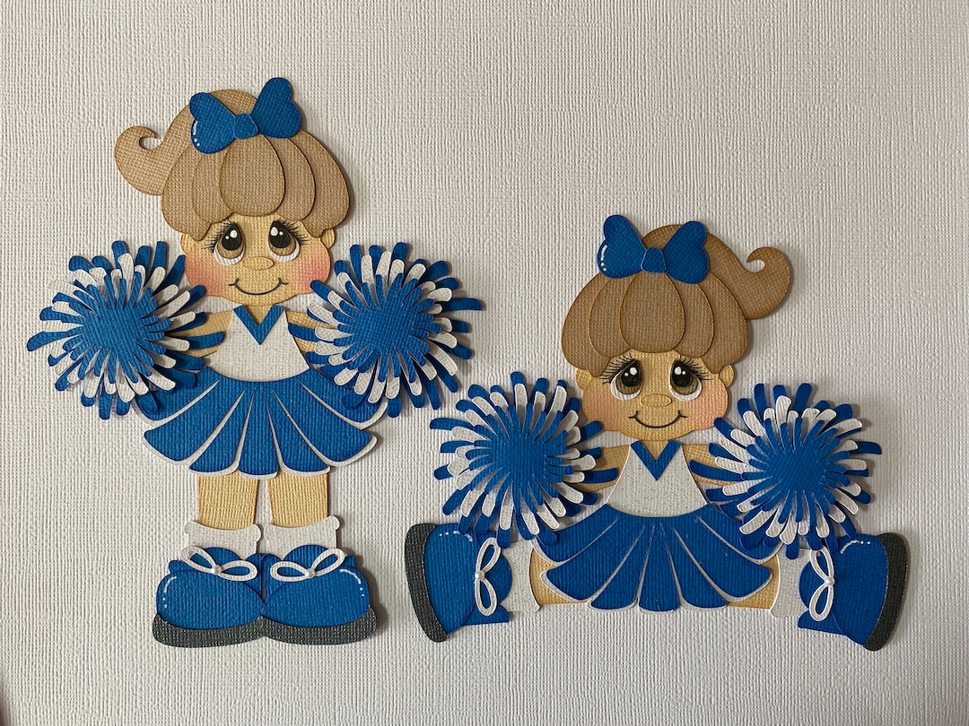 Cheerleader Paper Piecing Die Cut Scrapbook Embellishment Set - Etsy