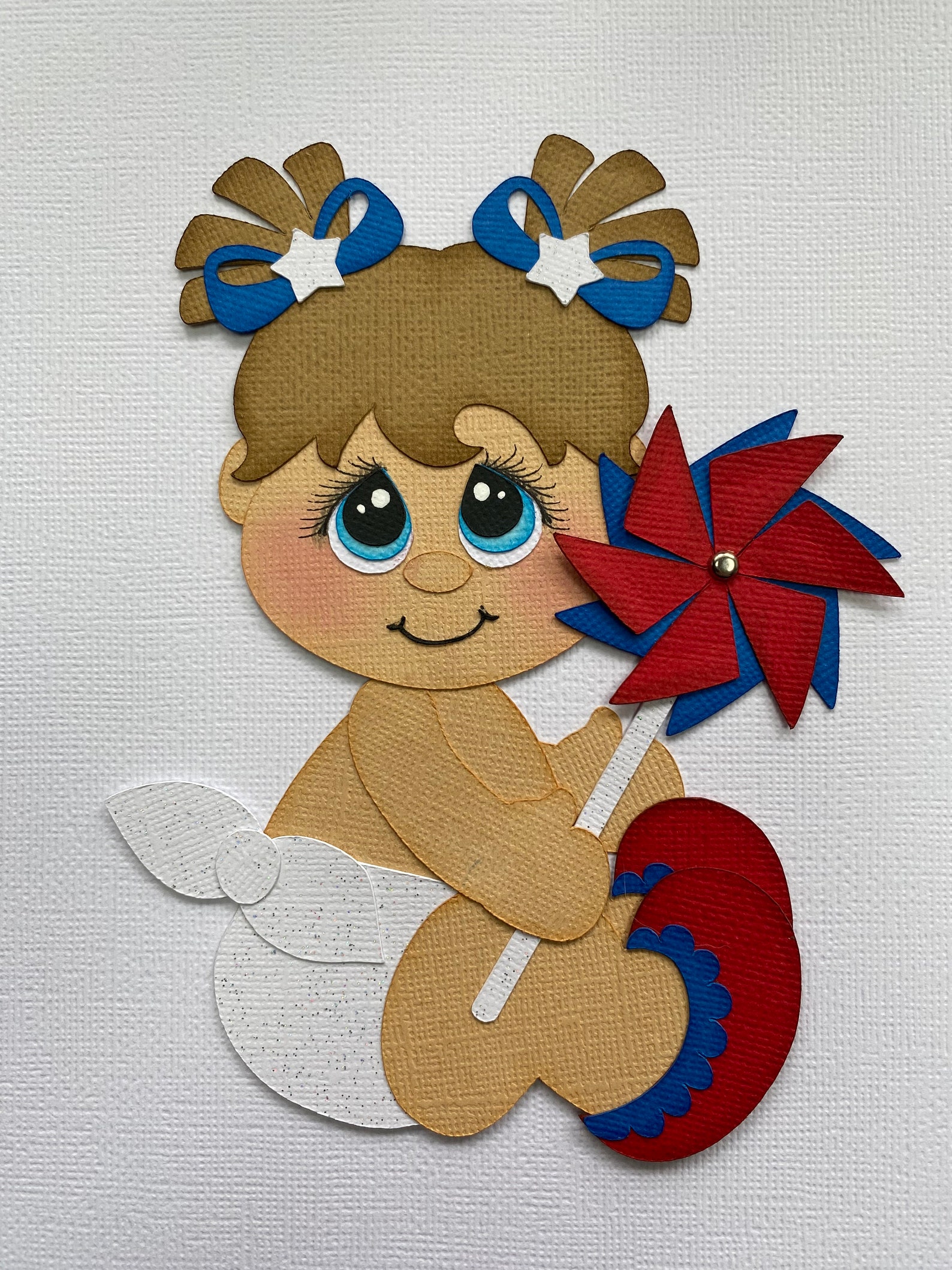 Patriotic Baby Paper Piecing Die-cut Scrapbook Embellishment - Etsy