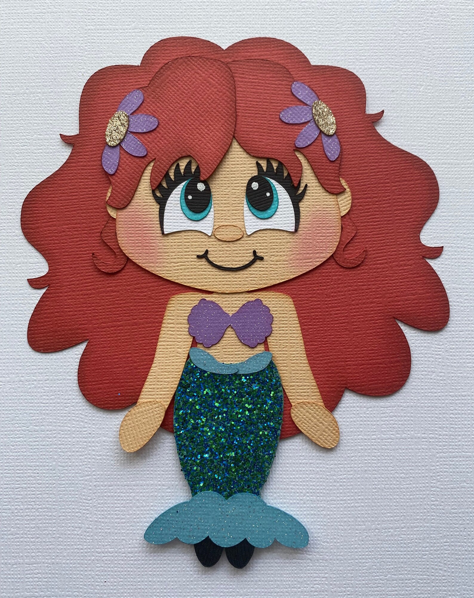 Mermaid Ari Paper Piecing Scrapbook Die Cut Embellishment - Etsy