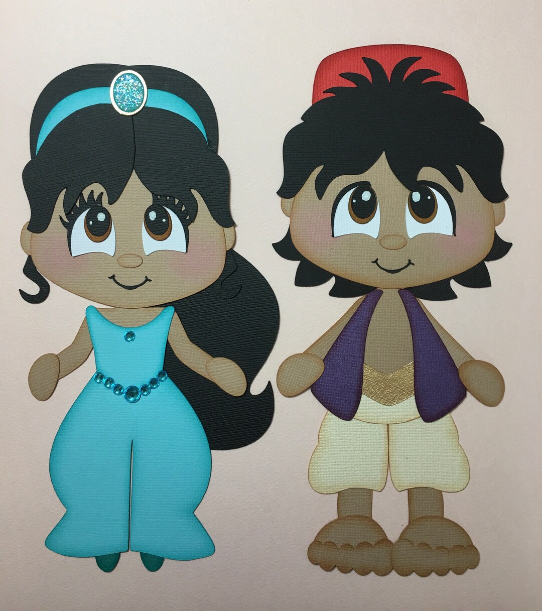 Al and Jas Princess and Prince Paper Piecing Die Cut Scrapbook ...