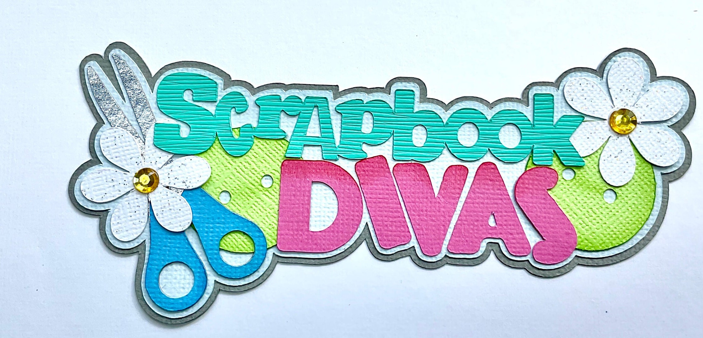 Scrapbook Divas Paper Piecing Die Cut Scrapbook Embellishment Title - Etsy