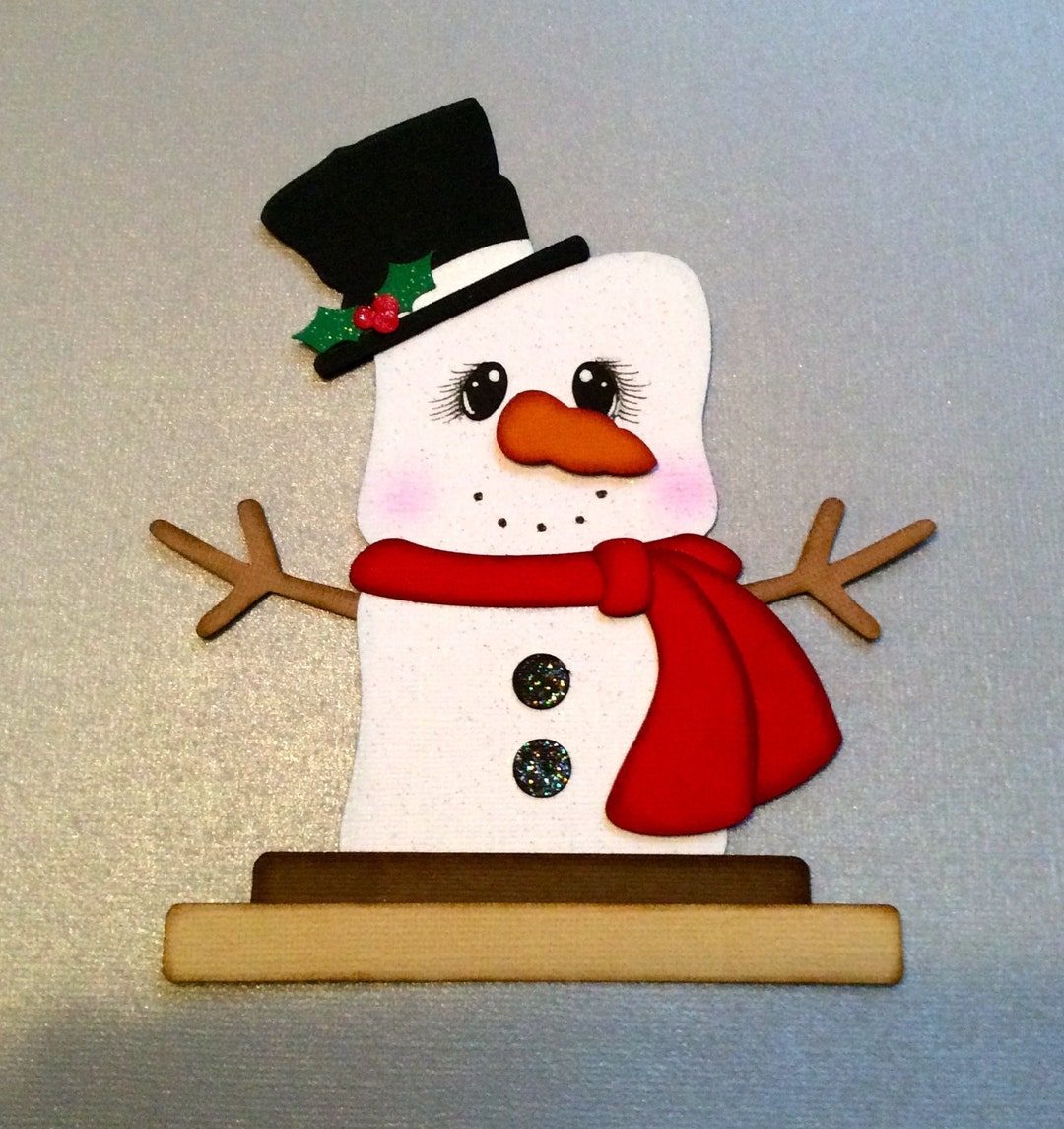 Snowman Smore Paper Piecing Die Cut Scrapbook Embellishment - Etsy