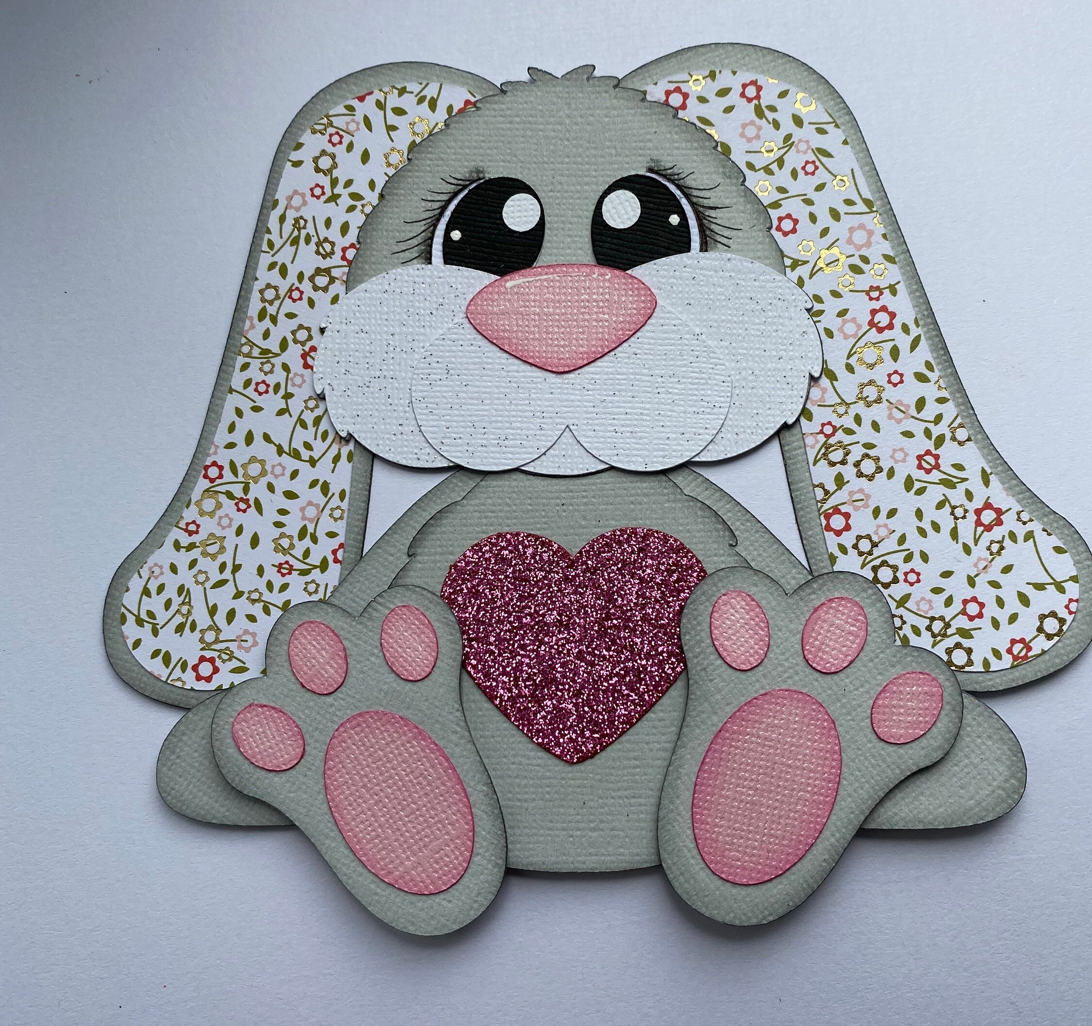 Sitting Bunny Paper Piecing Die Cut Scrapbook Embellishment - Etsy