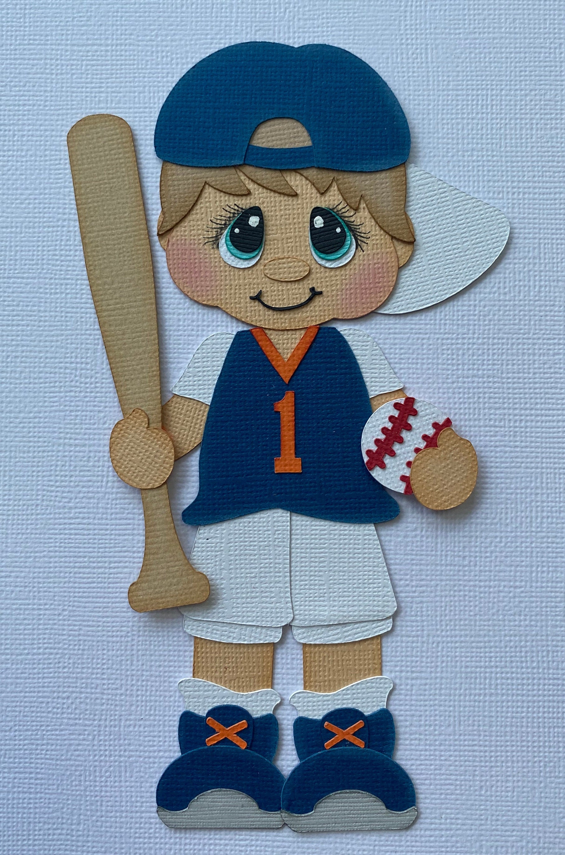 Baseball Boy Paper Piecing Die Cut Scrapbook Embellishment - Etsy
