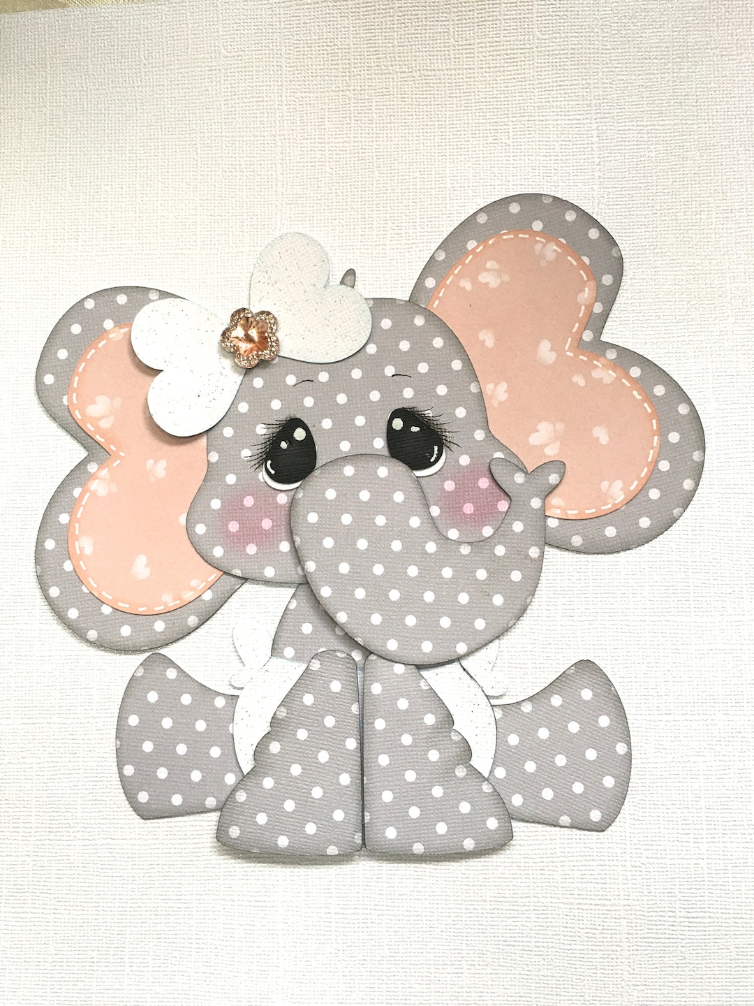 Baby Elephant Paper Piecing Die Cut Scrapbook Embellishment - Etsy