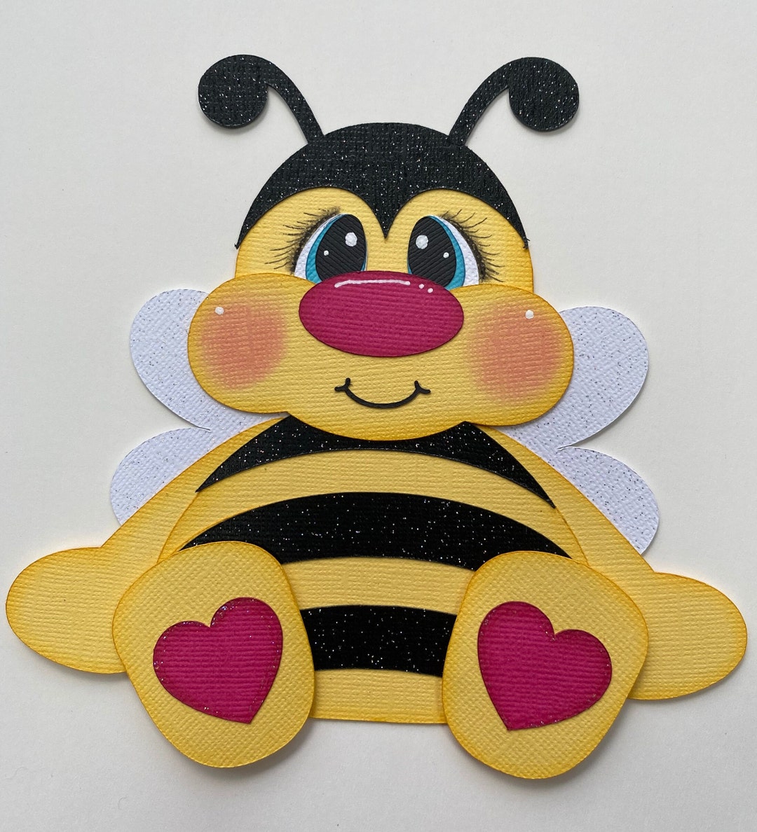 Cute Bumble Bee Paper Piecing Scrapbook Embellishment - Etsy