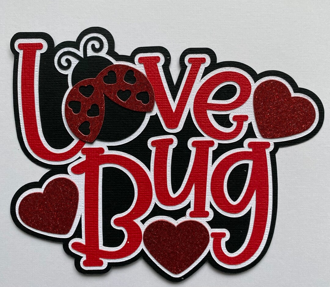 Love Bugs Paper Piecing Die Cut Scrapbook Embellishment Title - Etsy