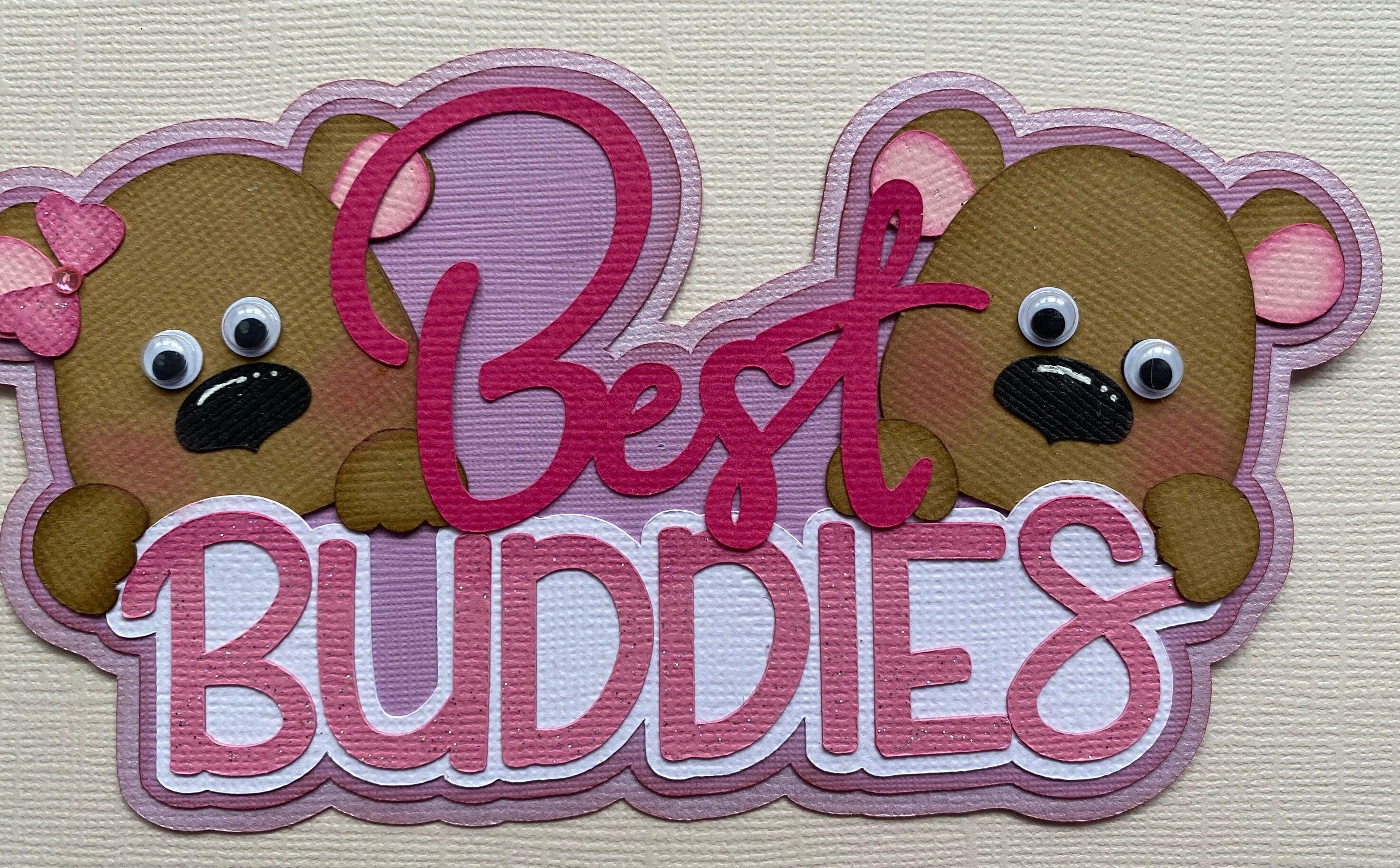 Best Buddies Paper Piecing Die Cut Scrapbook Embellishment Title - Etsy