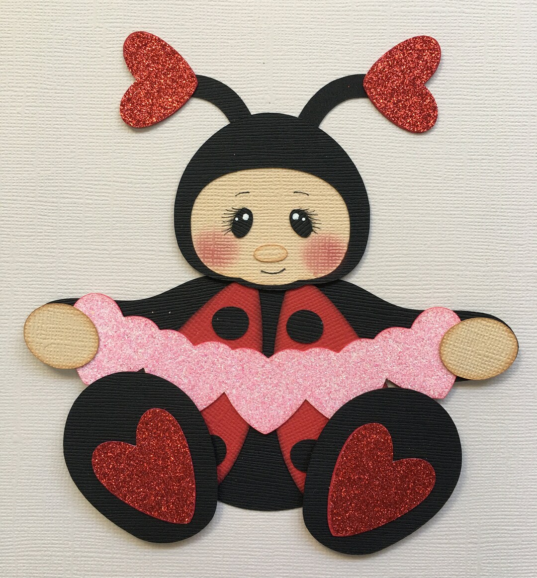 Cute Valentine Ladybug Paper Piecing Die Cut Scrapbook Embellishment - Etsy