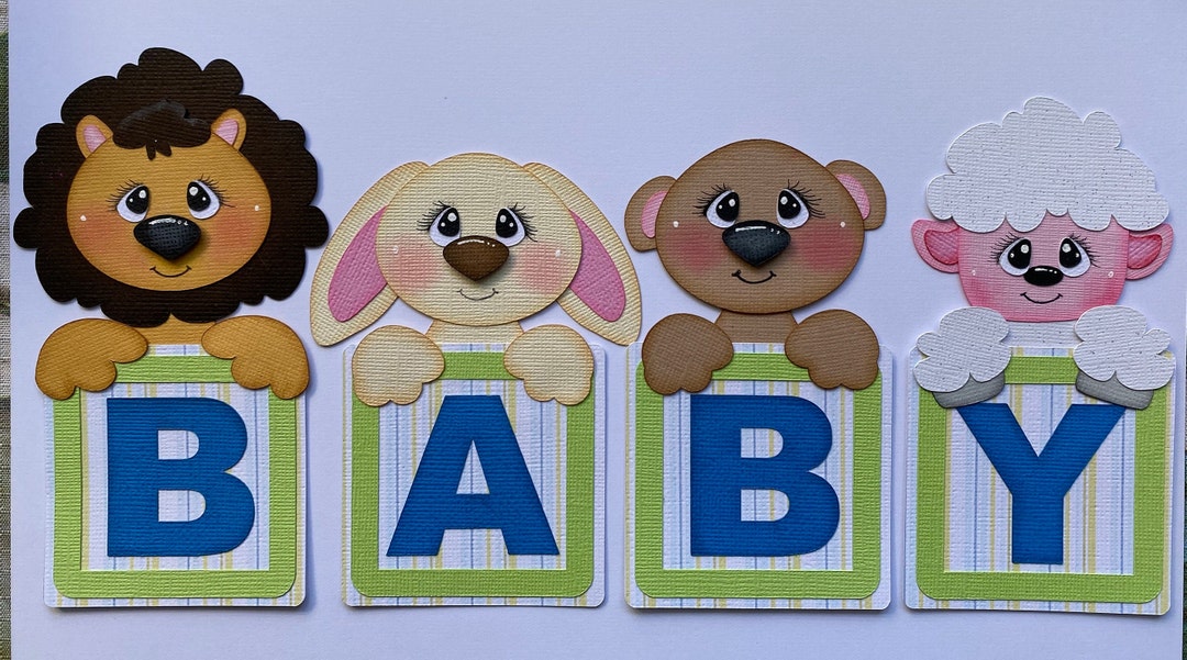 BABY Animal Blocks Paper Piecing Die Cut Embellishments - Etsy