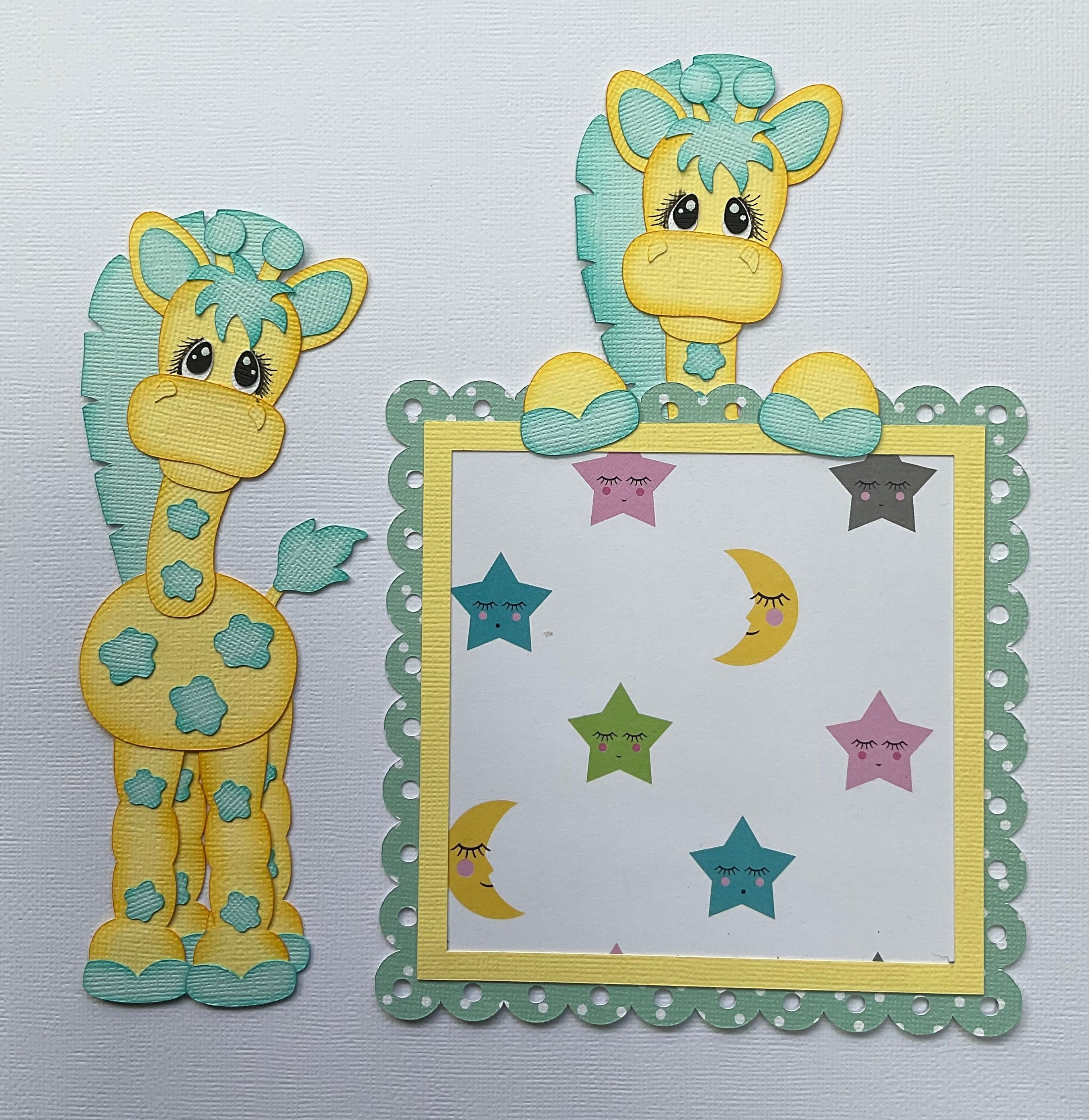Giraffe Baby Paper Piecing Die Cut Scrapbook Embellishment Set - Etsy