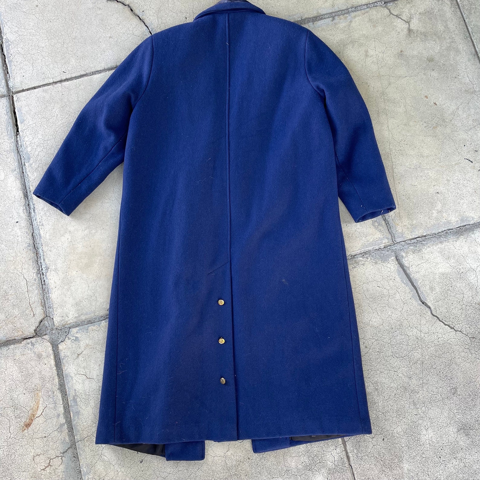 Vintage 80s Cobalt Blue Long Overcoat Winter Maxi Size Medium Large - Etsy