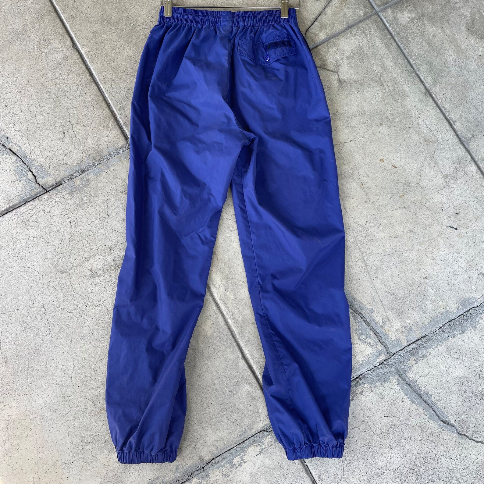 Vintage 90s Colombia Cobalt Blue Track Pants Joggers Nylon Workout Size ...