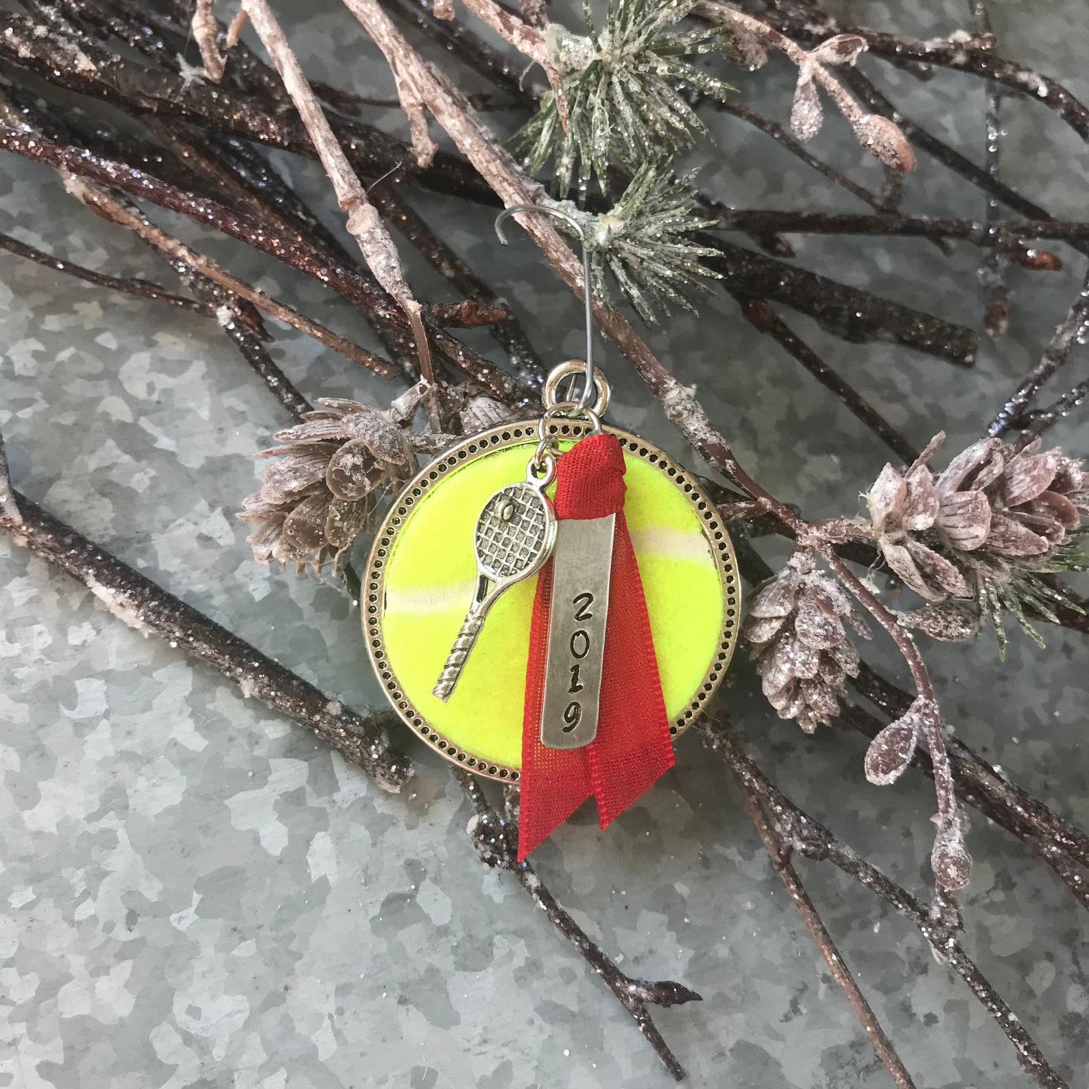 Tennis Ball Christmas Tree Ornament Tennis Racket Tennis | Etsy