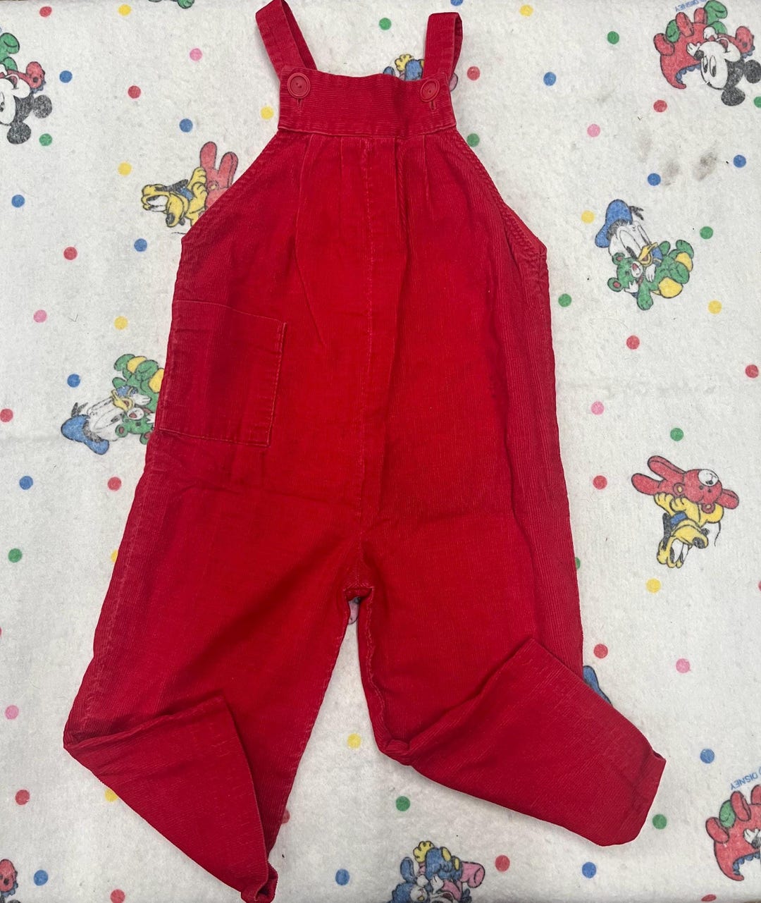 Vintage Unbranded Cherry Red Corduroy Overalls - Etsy