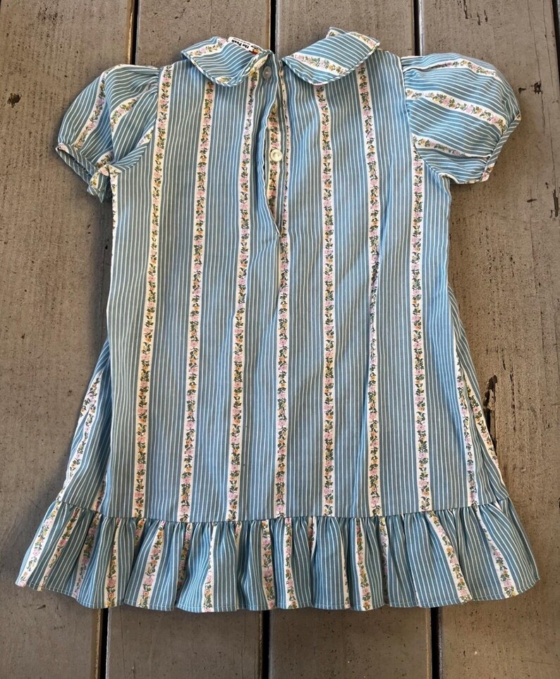 70s/80s Winnie the Pooh Sears Floral Drop Waist Dress - Etsy