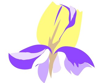 Iris SVG, Iris Flower SVG, February Birth Month Flower SVG, Laser Cut ...