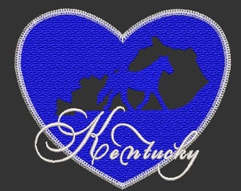 Kentucky State Outline Applique Design 12 SIZES Machine Embroidery File ...