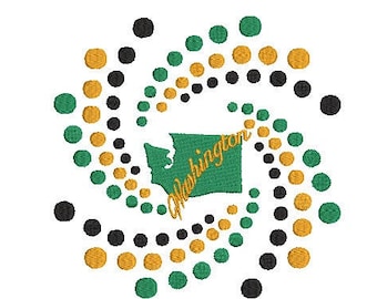 Embroidery Design WASHINGTON State 3 Files applique Triple - Etsy
