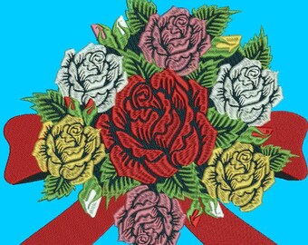 Rose Machine Embroidery Design Tested - Etsy