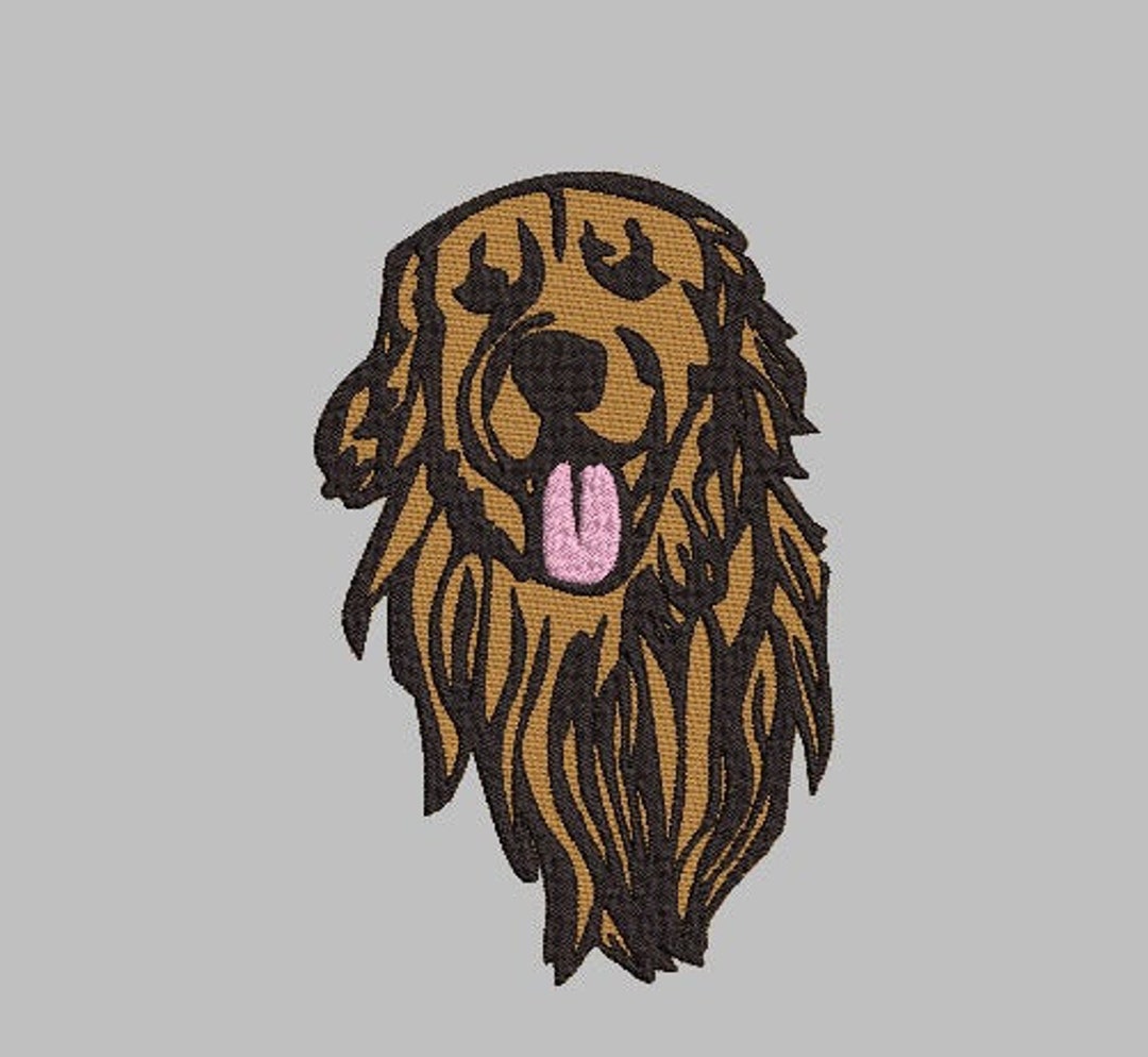 Golden Retriever Machine Embroidery Design - Etsy