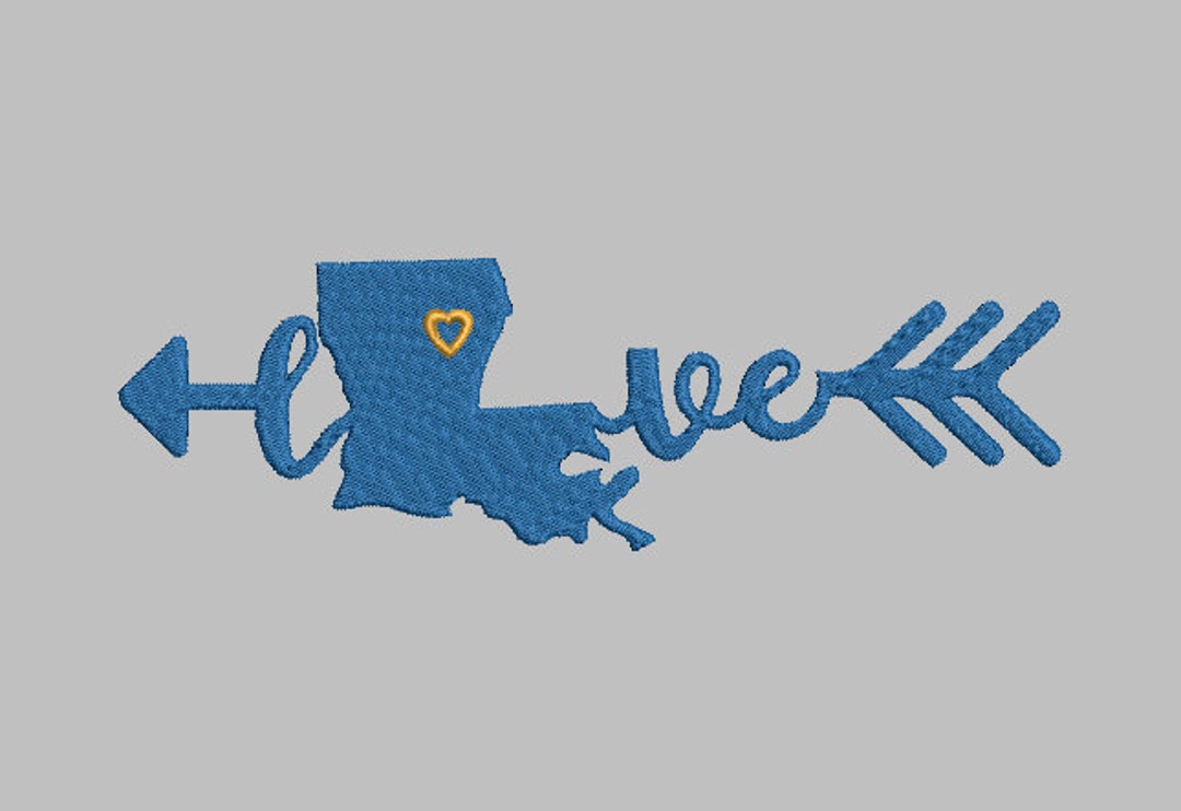 Louisiana State Machine Embroidery Design - Etsy