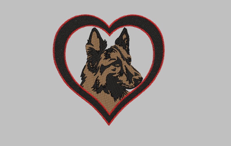 German Shepherd Machine Embroidery Design-4 Sizes - Etsy