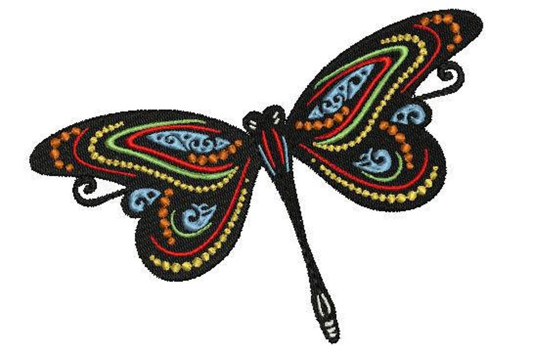Dragonfly Machine Embroidery Design - Etsy