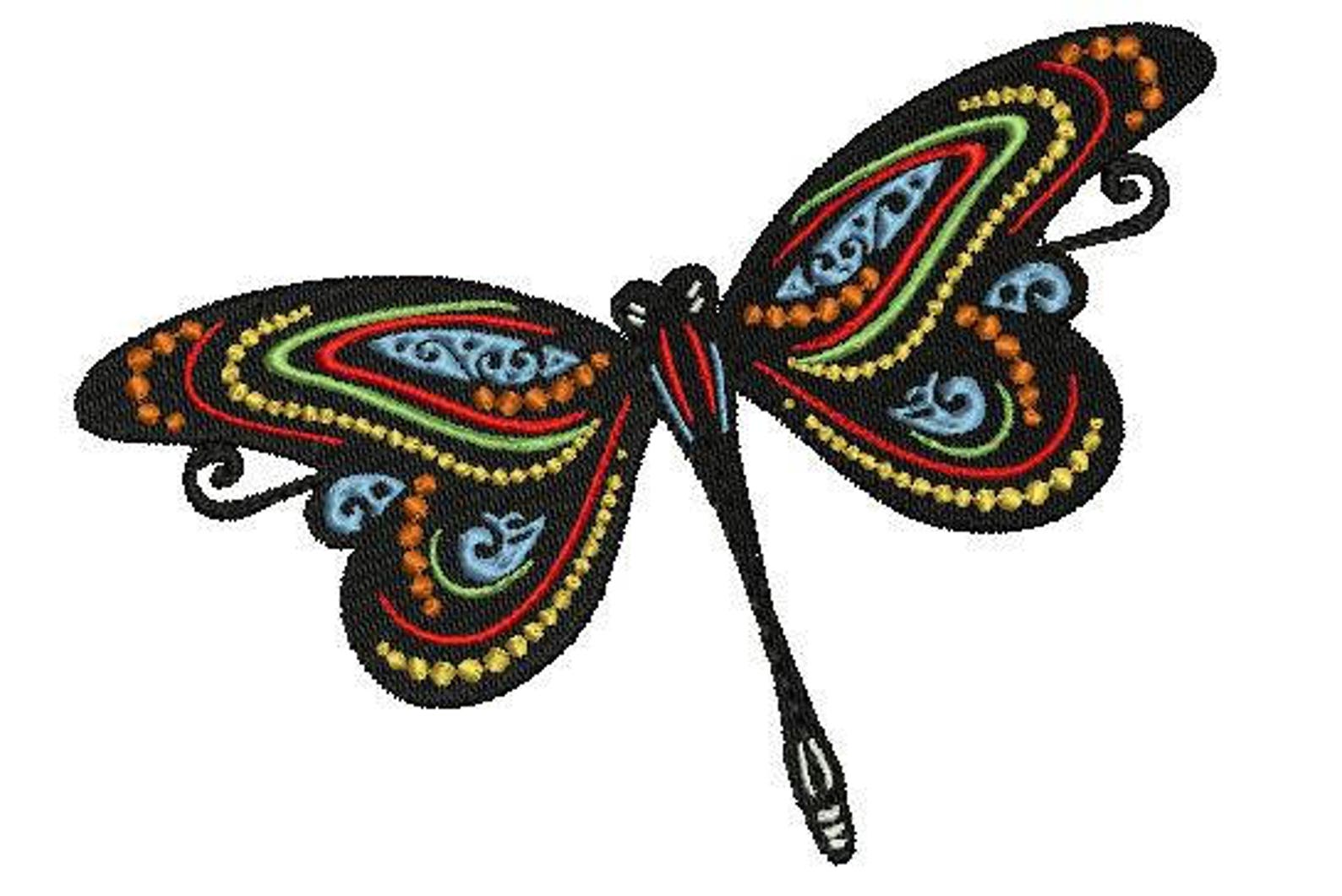 Dragonfly Machine Embroidery Design - Etsy