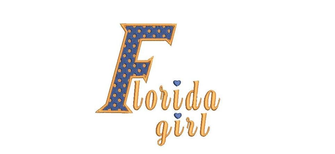 Florida Machine Embroidery Design-2 Styles - Etsy