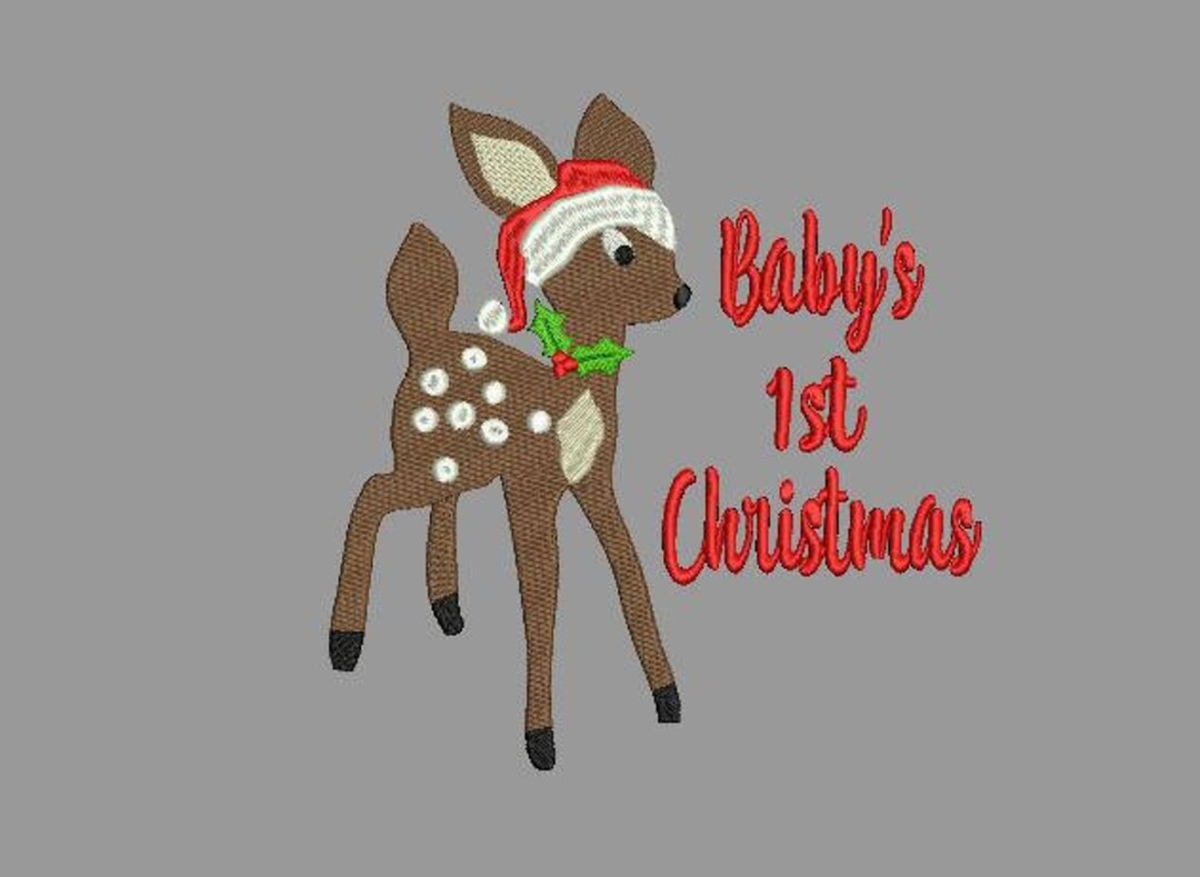 Baby's First Christmas Machine Embroidery Design - Etsy
